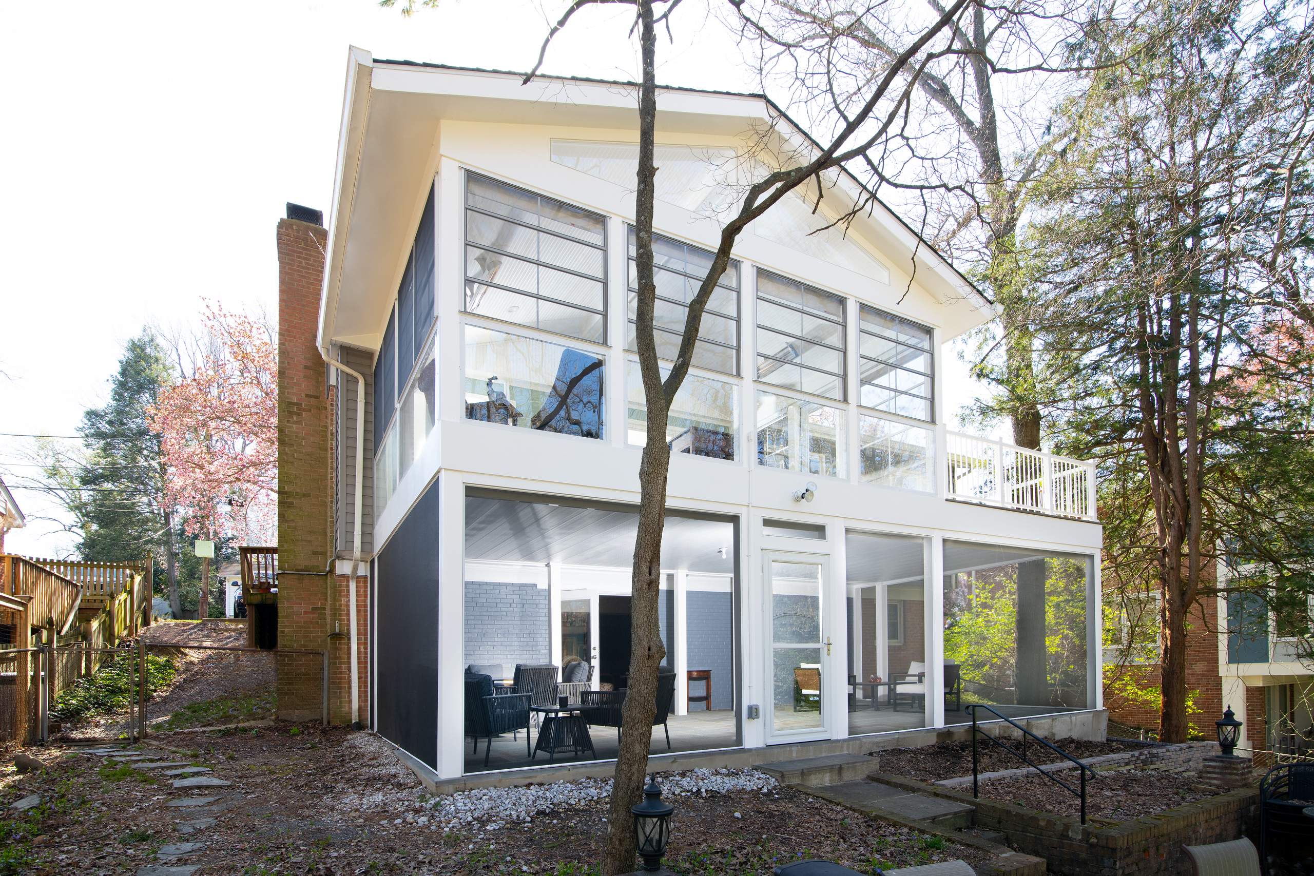 Kensington MD 2 story screened porch, deck, and screened patio